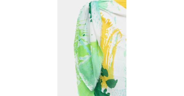 Green pareo w/ abstract brush strokes